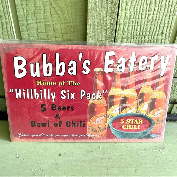 Wall Decor | New Bubbas Eatery Metal Sign | Poshmark